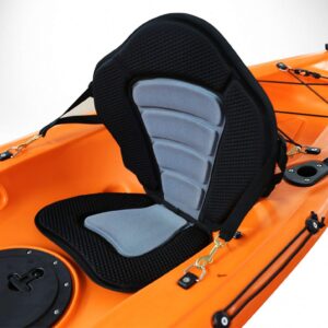 motortogo compatible aqura kayak seat,adjustable backrest memory cushion kayak canoe seat with detachable zipper bag for sit-on-top kayak