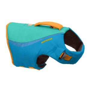 ruffwear, float coat, dog life jacket, swimming safety vest with handle, blue dusk, small