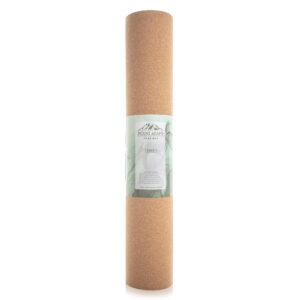 mount adams cork yoga mat, 72" long by 26" wide, 6mm thick yoga mat, natural hot yoga mat for fitness or pilates, non slip exercise mat for workout or stretching