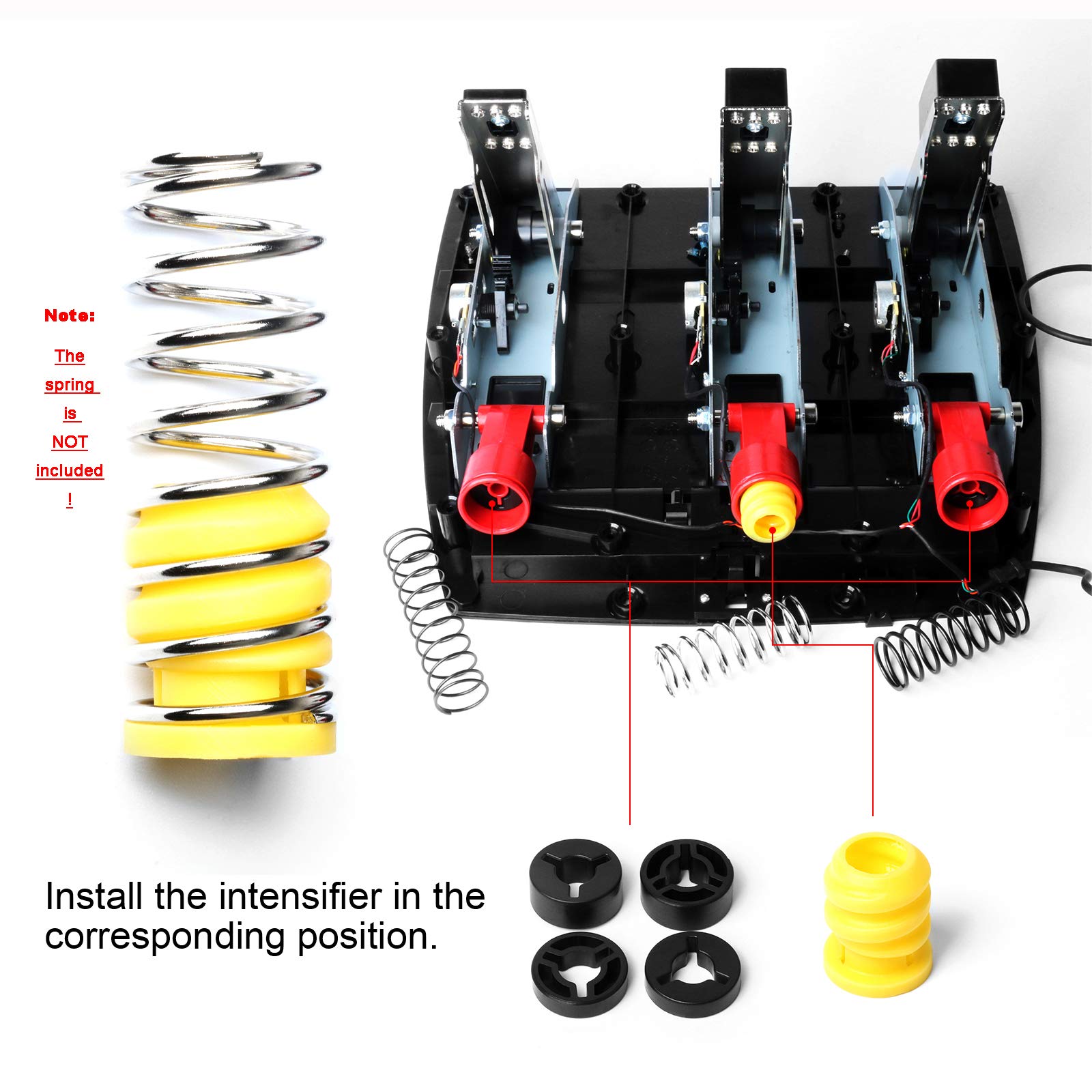 HUAYUWA Soft Damping Block Universal Pedal Modification Kit Fit for Logitech G25/G27/G29 Gaming Racing Wheel Upgrade Accessories