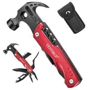 veitorld gifts for men women, anniversary birthday gifts ideas for dad grandpa him husband, all in one tools hammer multitool, camping accessories survival gear, unique fishing hunting tools gifts