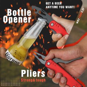 VEITORLD Gifts for Men Women, Anniversary Birthday Gifts Ideas for Dad Grandpa Him Husband, All in One Tools Hammer Multitool, Camping Accessories Survival Gear, Unique Fishing Hunting Tools Gifts