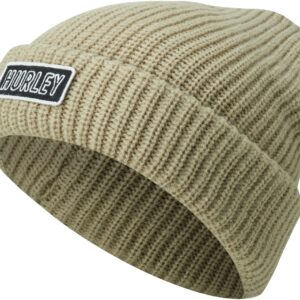 Hurley Men's Winter Hat - West Bank Adjustable Cuff Beanie, Size One Size, Mystic Stone