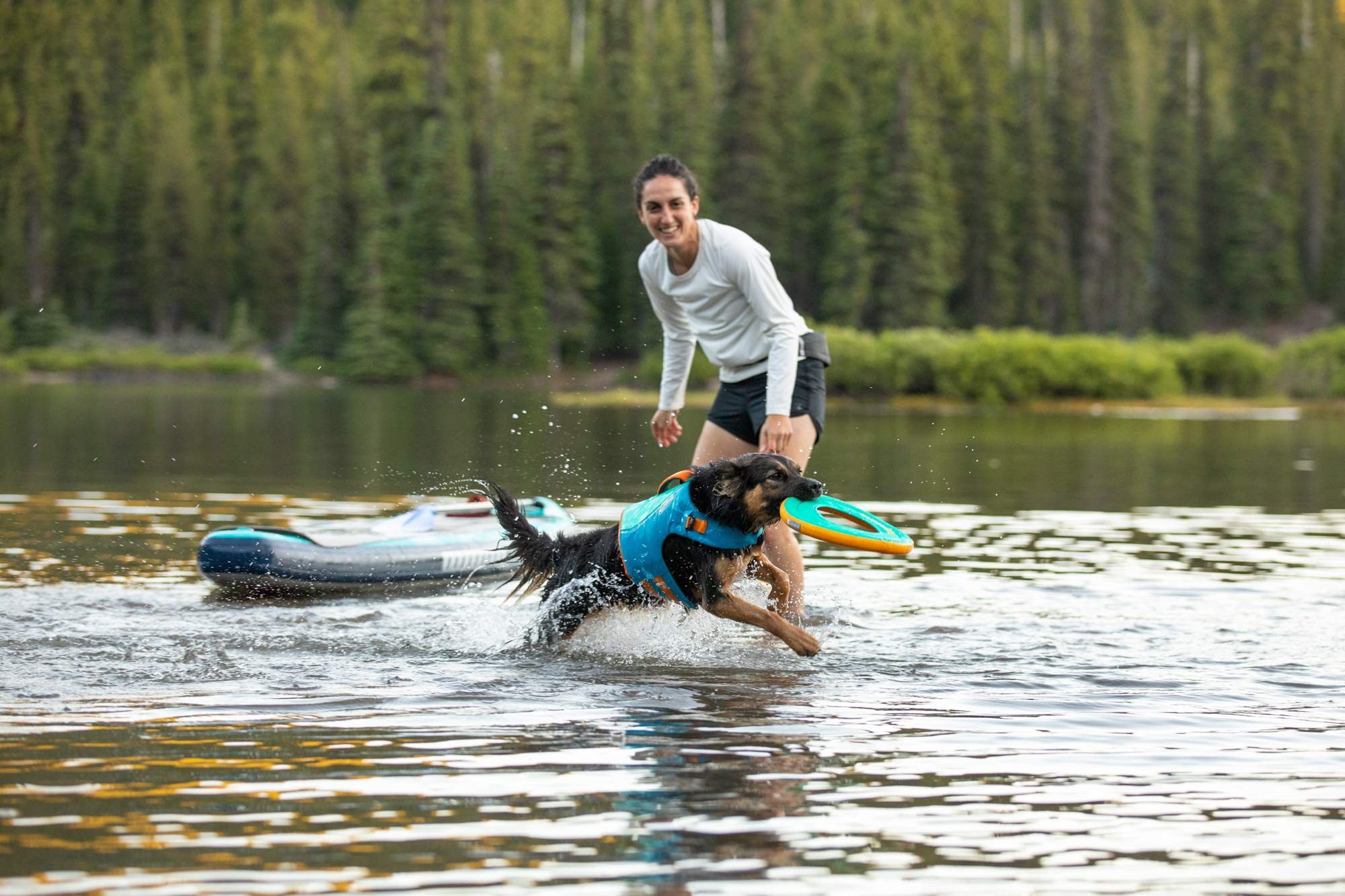 Ruffwear, Hydro Plane Floating Disc for Dogs, Aurora Teal, Large