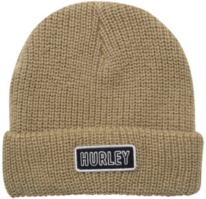 hurley men's winter hat - west bank adjustable cuff beanie, size one size, mystic stone