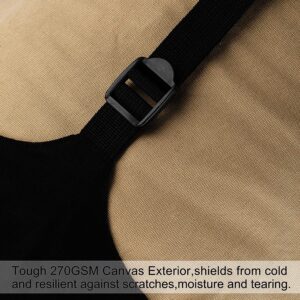 0 Degree Canvas Sleeping Bag for Fishing, Hunting, Traveling and Camping Particularly in Cold Winter Outdoor with Removable Flannel Liner and Free Compression Sack for Big and Tall Adults