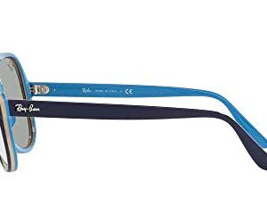 Ray-Ban Rb4357 Powderhorn Evolve Polarized Aviator Sunglasses, Blue Creamy Light Blue/Photochromic Grey Mirrored Grey, 58 mm