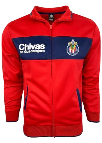 Icon Sports Chivas Jacket, Licensed Men's Chivas Del Guadalajara Full Zip Track Jacket (Small)