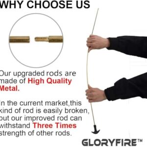 GLORYFIRE Gun Cleaning Rod Brass Rifle Cleaning Rod