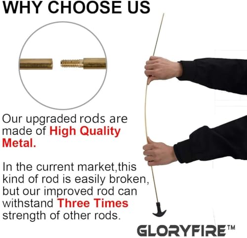 GLORYFIRE Gun Cleaning Rod Brass Rifle Cleaning Rod