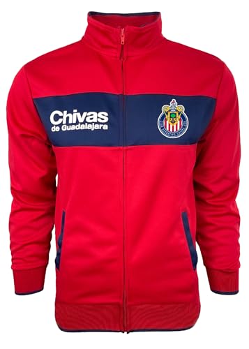 Icon Sports Chivas Jacket, Licensed Men's Chivas Del Guadalajara Full Zip Track Jacket (Small)