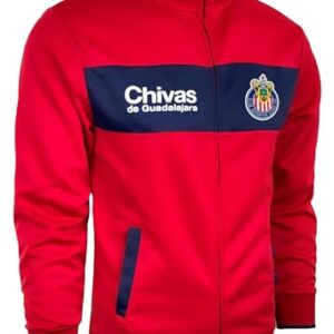 Icon Sports Chivas Jacket, Licensed Men's Chivas Del Guadalajara Full Zip Track Jacket (Small)