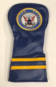 u.s. navy vintage driver golf headcover (navy/gold)