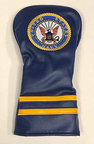 U.S. Navy Vintage Driver Golf Headcover (Navy/Gold)