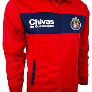 Icon Sports Chivas Jacket, Licensed Men's Chivas Del Guadalajara Full Zip Track Jacket (Small)