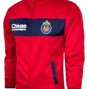 Icon Sports Chivas Jacket, Licensed Men's Chivas Del Guadalajara Full Zip Track Jacket (Small)