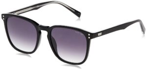 levi's lv 5008/s square sunglasses, black, 52mm, 18mm