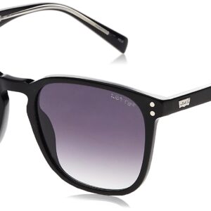 Levi's LV 5008/S Square Sunglasses, Black, 52mm, 18mm