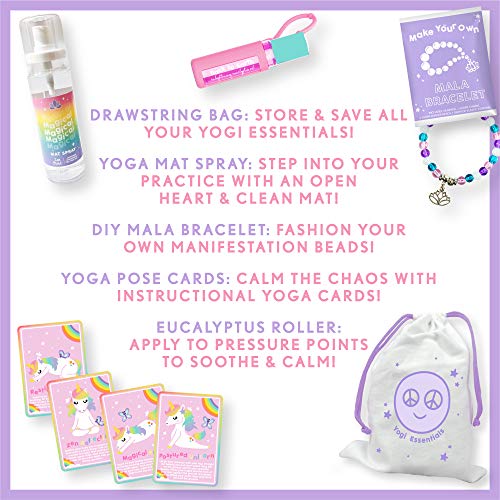 Just My Style MoodJoy Young Butterfly Yoga & Meditation Set by Horizon Group USA, Yoga and Meditation Accessories, Yoga Mat Spray Tea Tree, Eucalyptus Essential Oil Rollerball, Yoga Cards for Kids