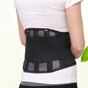 LSRRYD Lumbar Support Belt for Pain Relief and Injury Prevention Dual Adjustable Straps and Breathable Mesh Panels (Size : Medium)