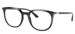 ray-ban rx7190 square prescription eyeglass frames, black/demo lens, 51 mm