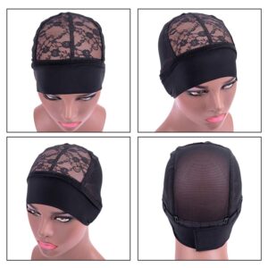 Wig Cap for Headband Wig - 2 PCS Headband Wig Cap for Wig Making Lace Wig Cap Wig Grip Cap