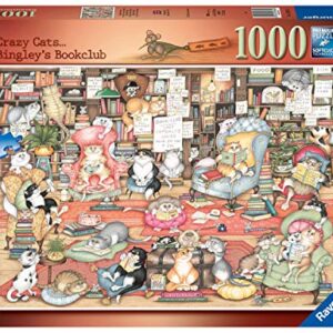 Ravensburger Crazy Cats Bingley’s Bookclub 1000 Piece Jigsaw Puzzle for Adults & Kids Age 12 Years Up