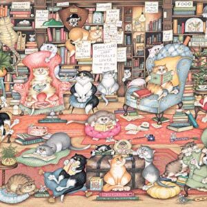 Ravensburger Crazy Cats Bingley’s Bookclub 1000 Piece Jigsaw Puzzle for Adults & Kids Age 12 Years Up