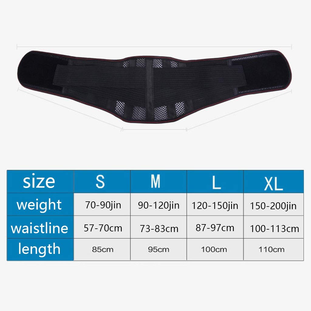 LSRRYD Lumbar Support Belt for Pain Relief and Injury Prevention Dual Adjustable Straps and Breathable Mesh Panels (Size : Medium)