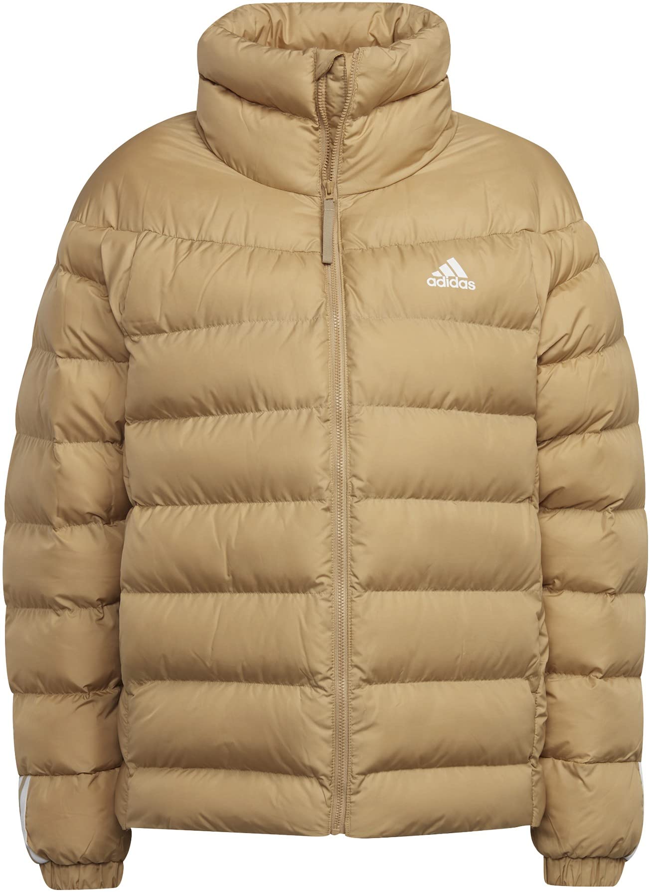 adidas womens Itavic 3-Stripes Midweight Hooded Jacket Beige Tone Medium