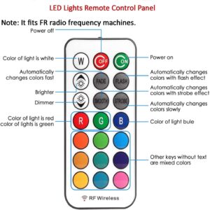 VIRFUN Fog Machine Remote Control Replacement Part and Receiver, Lights Remote Control Parts for 400 500W Smoke Machine, 3 Pins Round Plug, 2 and 3 Channel Connections