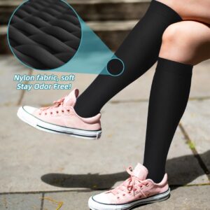 Compression Socks For Women Men Circulation - Graduated Support Knee High Socks For Nurses, Travel, Athletic