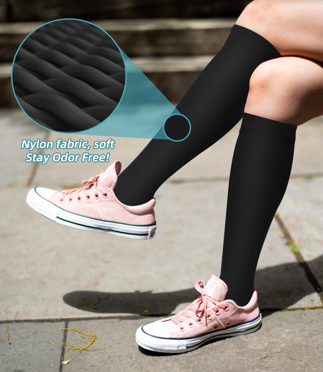 Compression Socks For Women Men Circulation - Graduated Support Knee High Socks For Nurses, Travel, Athletic