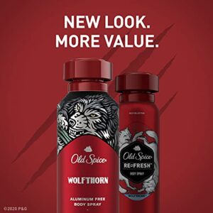 Old Spice Aluminum Free Body Spray for Men, Wolfthorn, 5.1 Oz