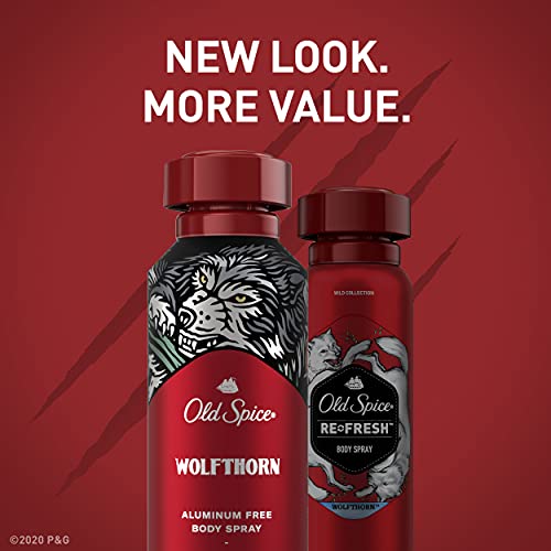 Old Spice Aluminum Free Body Spray for Men, Wolfthorn, 5.1 Oz