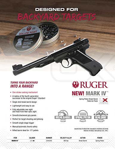 Umarex Ruger Mark IV Break Barrel .177 Caliber Pellet Air Pistol