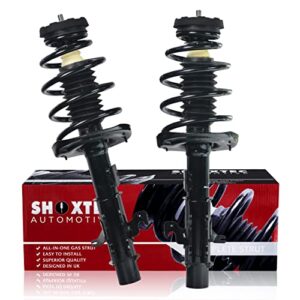 shoxtec front pair complete struts assembly replacement for 2010-2012 chevrolet camaro coil spring assembly shock absorber kits repl. part no. 172337 172336