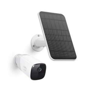 eufy security eufycam 2 pro wireless home security add-on camera & certified eufycam solar panel bundle, 2k resolution, no monthly fee, continuous power supply, 2.6w solar panel