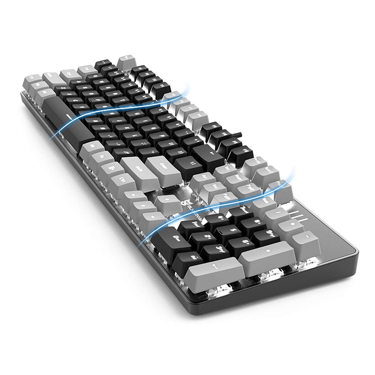 Qisan Mechanical Gaming Keyboard Full Size 104 Keys US Layout Wired Keyboard Brown Switch Backlit Keyboard Gaming Computer keyboards | Ergonomic Keyboard | Computer Accessories | Gaming Desktop