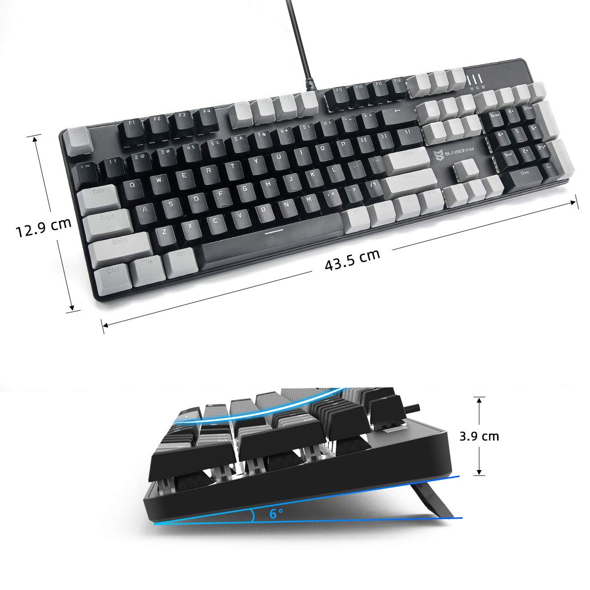 Qisan Mechanical Gaming Keyboard Full Size 104 Keys US Layout Wired Keyboard Brown Switch Backlit Keyboard Gaming Computer keyboards | Ergonomic Keyboard | Computer Accessories | Gaming Desktop