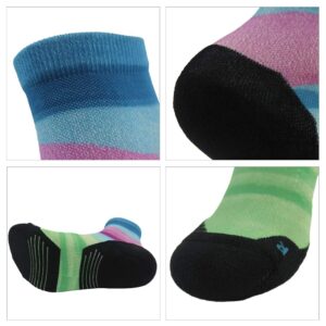 HUSO Crazy Socks for Men Women, Fashion Athletic Ankle Socks Seamless Running Pilates Cycling Biking Socks 2 Pairs (Multicolor,L/XL)