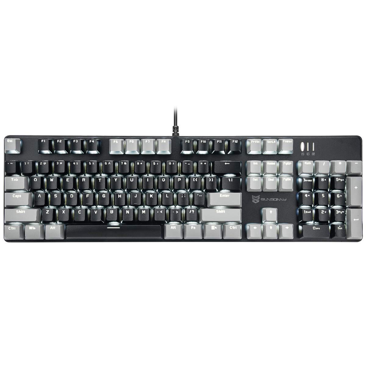 Qisan Mechanical Gaming Keyboard Full Size 104 Keys US Layout Wired Keyboard Brown Switch Backlit Keyboard Gaming Computer keyboards | Ergonomic Keyboard | Computer Accessories | Gaming Desktop