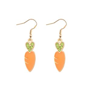 carrot dangle earrings cute carrot earrings carrot lover jewelry vegetable drop earrings food earrings (carrot earrings)