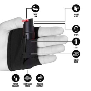 GUARD DOG Instafire Xtreme - Pepper Spray for Runners - Fits in Both Hands - Sweatproof (Black)