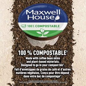 Maxwell House Morning Blend Coffee 100% Compostable Pods, 30 Pods, (Imported from Canada)