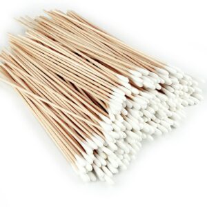 500pcs cotton swab - 6 inch cotton sticks - cotton ear swabs for wound, navel, oral cavity, gynecological care and pet ear cleaning