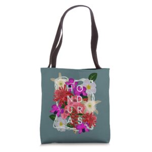 flowers of honduras word art - honduran pride tote bag