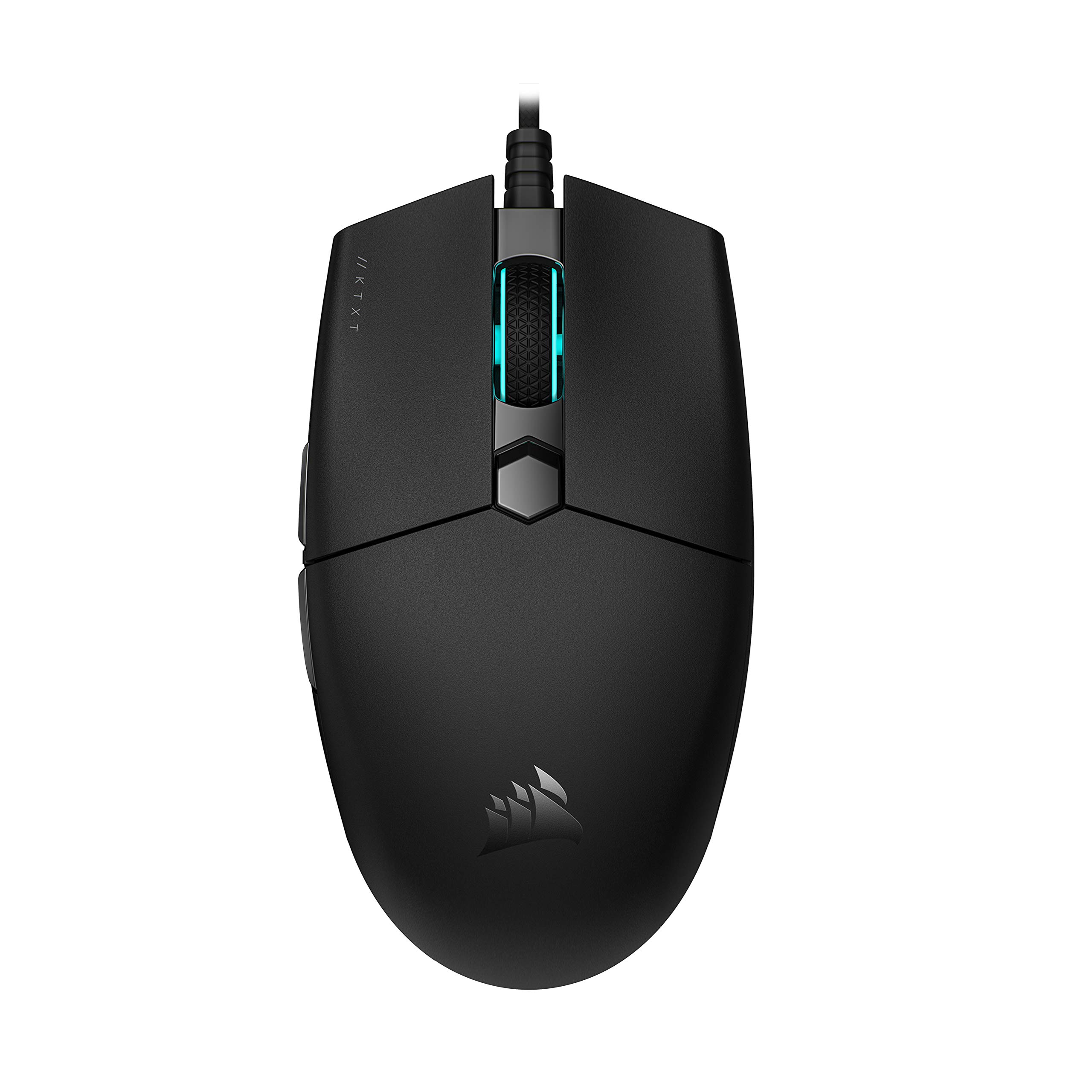 Corsair Katar Pro XT Ultra-Light Gaming Mouse- 18k DPI PixArt Optical Sensor- RGB Scroll Wheel Lighting- 6 Programmable Buttons- Lightweight Paracord Cable,Black