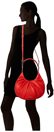 Calvin Klein Myla Novelty Hobo Shoulder Bag, Crimson