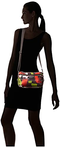 Calvin Klein Sussex Nylon Top Zip Crossbody, Crimson Multi